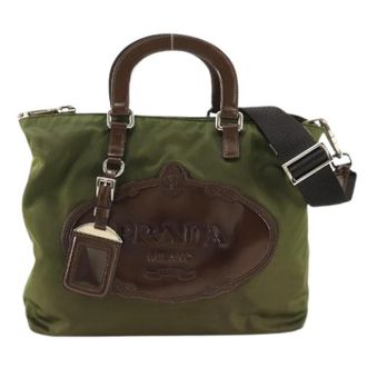 Prada Pre-owned Nylon 2way Bag - - Pre-owned - Damen - Gr&uuml;n - ONE SIZE
