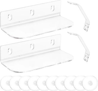 Generic Pflanzenregal F&uuml;r Zimmer - Mit Saugn&auml;pfen Schwebende Pr&auml;sentation,Acryl Fensterregal Pflanzenst&auml;nder - F&uuml;r Pflanzk&uuml;bel Blumentopf Innen Au&szlig;en Wohnzimm