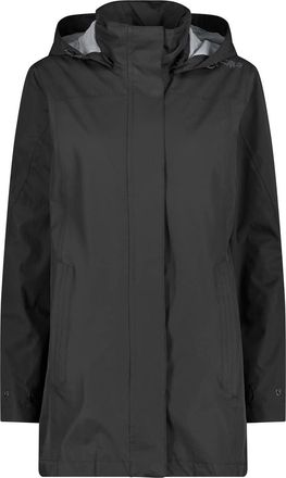 F.lli Campagnolo Damenjacke mit Kapuze und Druckknöpfen, Schwarz, XS
