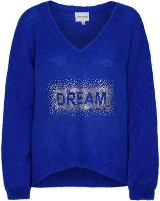 Americandreams Americandreams, Femme, Pulls, Bleu, Taille: 40 FR Silja V Neck Crystal Pullover