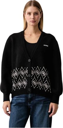 Guess Cardigan logo 4G - Femme - Pulls - Noir - Taille: 42 FR