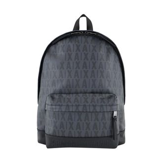 A|X Armani Exchange Umweltfreundlicher Grauer Baumwollrucksack - - Bags - Herren - Schwarzk - ONE SIZE
