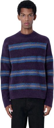 Dries Van Noten Master Boucle Stripe Jumper - Homme - Pulls - Violet - Taille: S