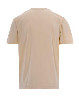 Lacoste Mens T-Shirt Ricamo Beige Cotton T-Shirts And Polos
