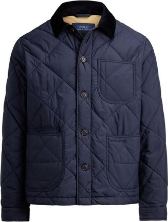 Ralph Lauren Steppjacke mit Cordkragen und recycelter Wattierung in