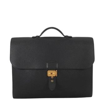 Herm&egrave;s Pre-owned Vintage Briefcase - Homme - Pre-owned - Noir - Taille: ONE Size