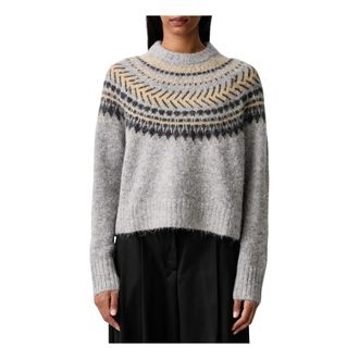 Barbour Pull Annette Fair Isle &agrave; col rond - Femme - Pulls - Multicolore - Taille: 38 FR