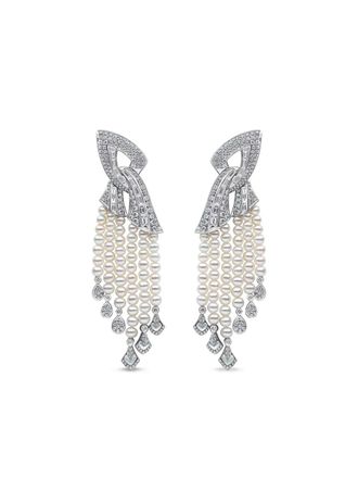 Yoko London boucles doreilles Cleopatra serties de diamants - Argent