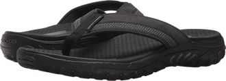 Skechers Herren Reggae Cobano Zehentrenner, Black Leather, 39.5 EU
