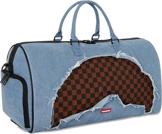 Sprayground sac porté épaule en jean à carreaux - Bleu