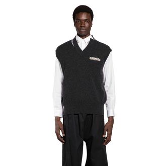 Simone Rocha Embellished Merino Seam Bite Vest