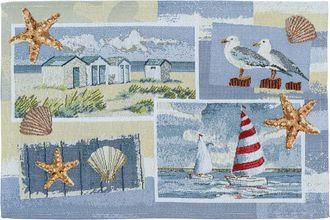 Sander Gobelin Kissen Beach House, Verschiedene Größen, Multi, Größe:32 x 48 m