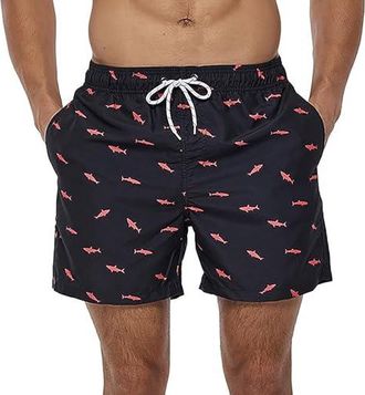 Generic Short de bain pour homme - Short de bain sec - Short de plage d&eacute;t&eacute; - Short de plage mignon avec poches - Short de bain haut, Noir, 5XL