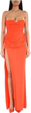 Elisabetta Franchi Femme, Robes, Rouge, Taille: 38 FR Robe de Soir&eacute;e Tapis Rouge en Cr&ecirc;pe Jersey L&eacute;ger