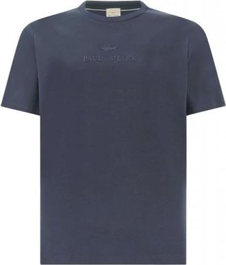 Paul & Shark Homme, Tops, Bleu, Taille: L T-shirt en coton Aqua Touch