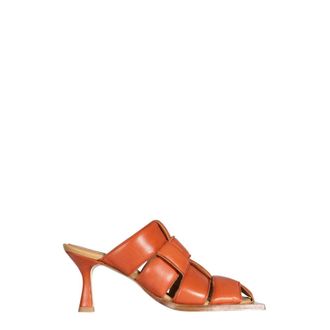 Miista Femme, Chaussures, Orange, Taille: 37 EU Sandales mules tiss&eacute;es &agrave; bout carr&eacute;