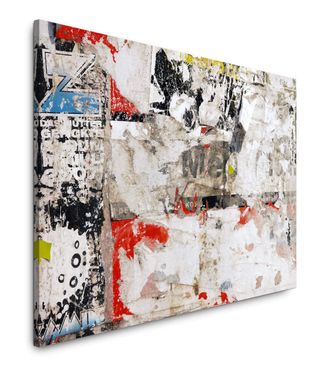 Paul Sinus Art Plakatwand mir rot und schwarz 60 x 90 cm Inspirierende Fotokunst in Museums-Qualit&auml;t f&uuml;r Ihr Zuhause als Wandbild auf Leinwand in