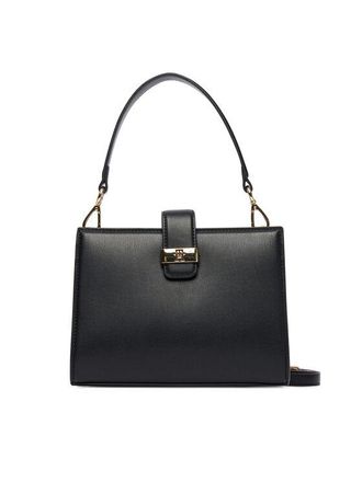 Tommy Hilfiger Handtasche Th Heritage Mini Satchel AW0AW18286 Schwarz
