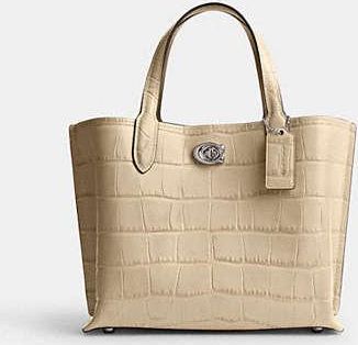 Coach Willow Tote 24 f&uuml;r Frauen in Wei&szlig; | Leder