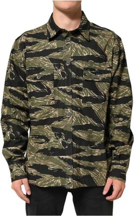 Dolce & Gabbana Homme, Chemises, Multicolore, Taille: 2XL Chemise Casual Camouflage en Coton avec Motif