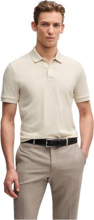 BOSS Herren Pallas Pallas Poloshirt aus Baumwoll-Piqué mit Logo-Details Weiß M