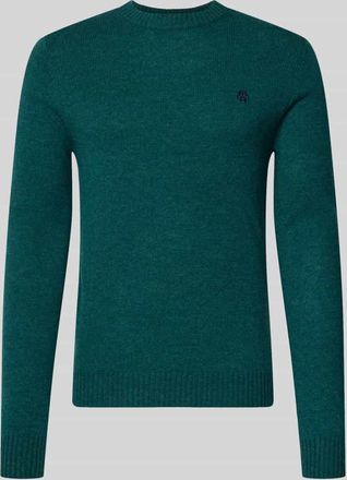 Mc Neal Slim Fit Strickpullover aus reiner Wolle mit Label-Stitching