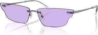 Ray-Ban Anh Bio-based Sonnenbrillen Gunmetal Fassung Violett Glas 63-15