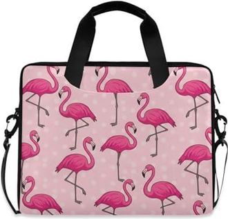 Alaza Sac pour ordinateur portable de 40,6 &agrave; 15,6 avec motif chien carlin sur un rose - Sac pour ordinateur portable de 40,6 &agrave; 15,6 cm - Sac fourre-tout pou