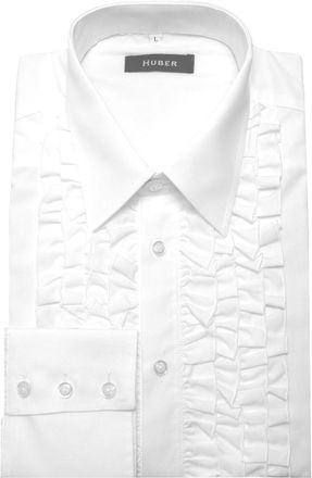 Huber Rüschenhemd Weiss 4XL