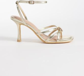 New Look Sandaletten in Gold mit Steinchendetail und Stilettoabsatz