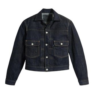 Levi's Femme, Vestes, Bleu, Taille: 40 FR Veste Trucker Type II en Denim Japonais