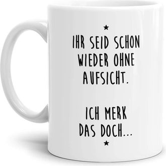 Tassendruck Lustige Tasse mit Spruch Ich Merk das doch... - Büro/Job/Arbeit/Witzig/Kaffee-Tasse/Geschenk-Idee/Weiss