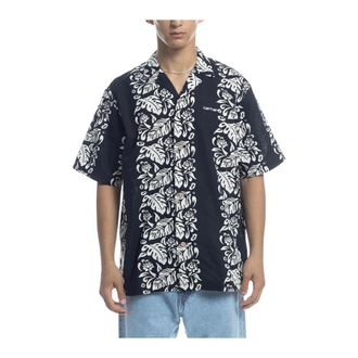 Carhartt Work in Progress Chemise &agrave; fleurs &agrave; manches courtes - Homme - Chemises - Noir - Taille: M
