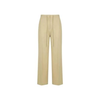 R&oacute;he Geradlinige Hose mit Kordelzug - - Trousers - Damen - Beige - L