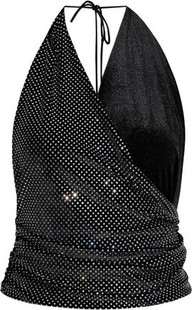 Balmain Femme, Tops, Noir, Taille: 40 FR Haut cache-coeur dos nu orn&eacute; de d&eacute;tails glamour