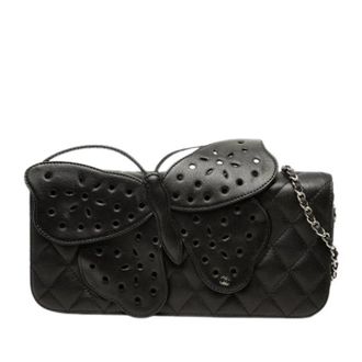 Chanel Pre-owned Gesteppte Lammleder Umh&auml;ngetasche - - Pre-owned - Damen - Schwarzk - ONE SIZE