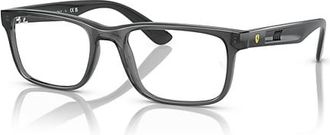 Ray-Ban Rb7232m Optics Scuderia Ferrari Collection Grau Fassung Klar Glas Polarisiert 54-19