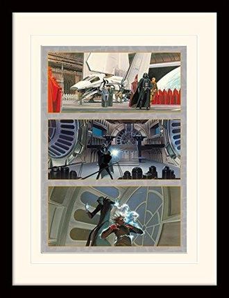 Star Wars Pyramid International MP11366P-PL Star Wars (The Final Battle) montiert und gerahmt, Mounted 250 GSM Paperwrap MDF, Mehrfarbig, 44 x 33 x 4 cm