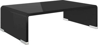 vidaXL Vidaxl - Meuble TV/support pour moniteur 40x25x11 cm verre noir