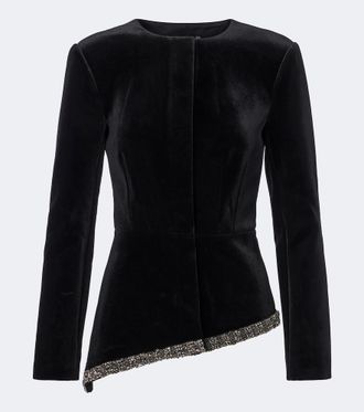 Roland Mouret Verzierte Jacke aus Samt