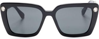 Swarovski Sonnenbrille mit Kristallen - Schwarz