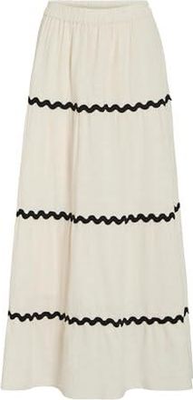 Vila Vila Vimanda Wavy H/W Maxi Skirt Jupe, Bouleau, 40 Femmes
