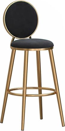 Generic Samtbesetzte Barhocker in Tresenh&ouml;he mit Metallbeinen, Barst&uuml;hle f&uuml;r K&uuml;cheninsel, Esszimmer und Kneipe