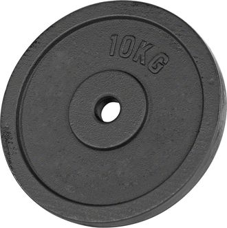 Sport-Tec Hantelscheibe aus Gußeisen, Bohrung ø 3 cm, 10 kg, Stück