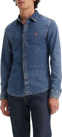 Levi's Mens LS Battery HM Slim Shirt, Trinity MEDIUM WASH, XXL
