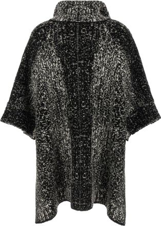 Nude Boucl&eacute; Wool Blend Coat - Black