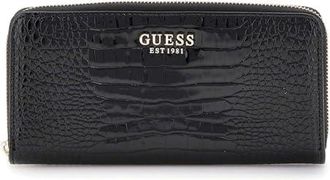 Guess Laurel SLG Large Zip Around, Wallet Women, Noir, Taille Unique