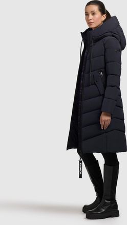 Khujo Steppmantel KHUJO MIKIA3, Damen, Gr. XS, port blau, 100% Polyester, unifarben, eingesetzt elastischer Bund mit Windstopper, M&auml;ntel Steppmantel, Topsel