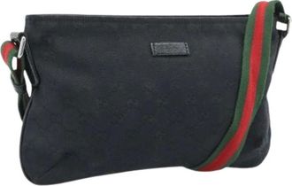 Gucci Sac bandouli&egrave;re vintage GG Canvas Pre-owned - Femme - Pre-owned - Noir - Taille: ONE Size