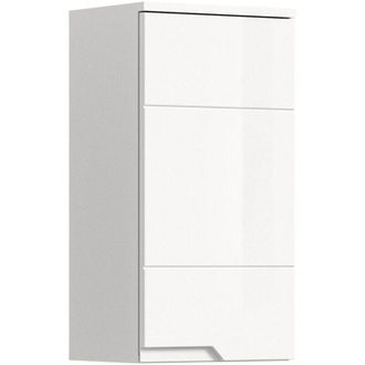 ebuy24 Solero Badschrank Wandh&auml;ngend 1 T&uuml;r Wei&szlig; hochglanz, wei&szlig;